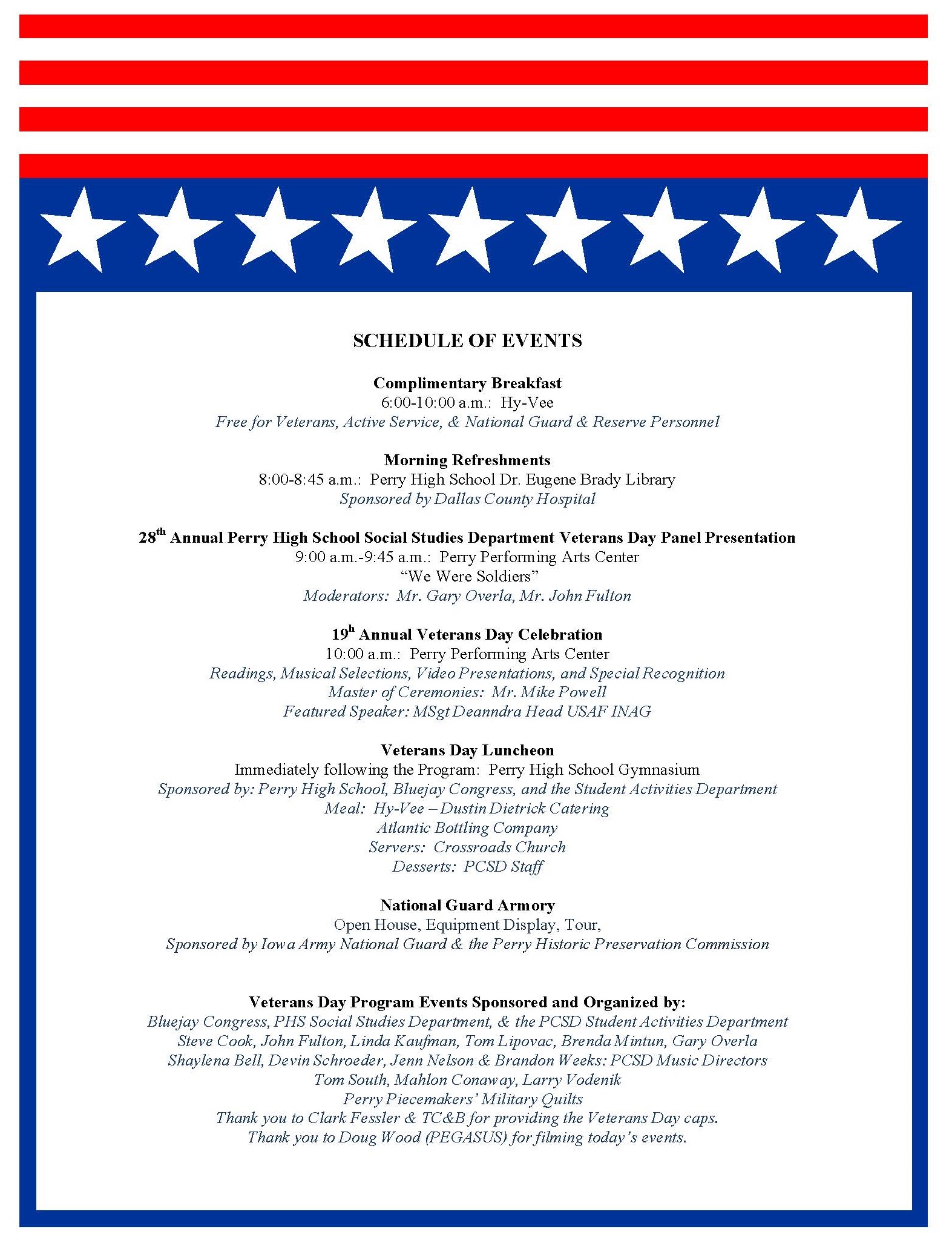 Local Vets To Be Honored At 19th Annual PHS Program Friday ThePerryNews